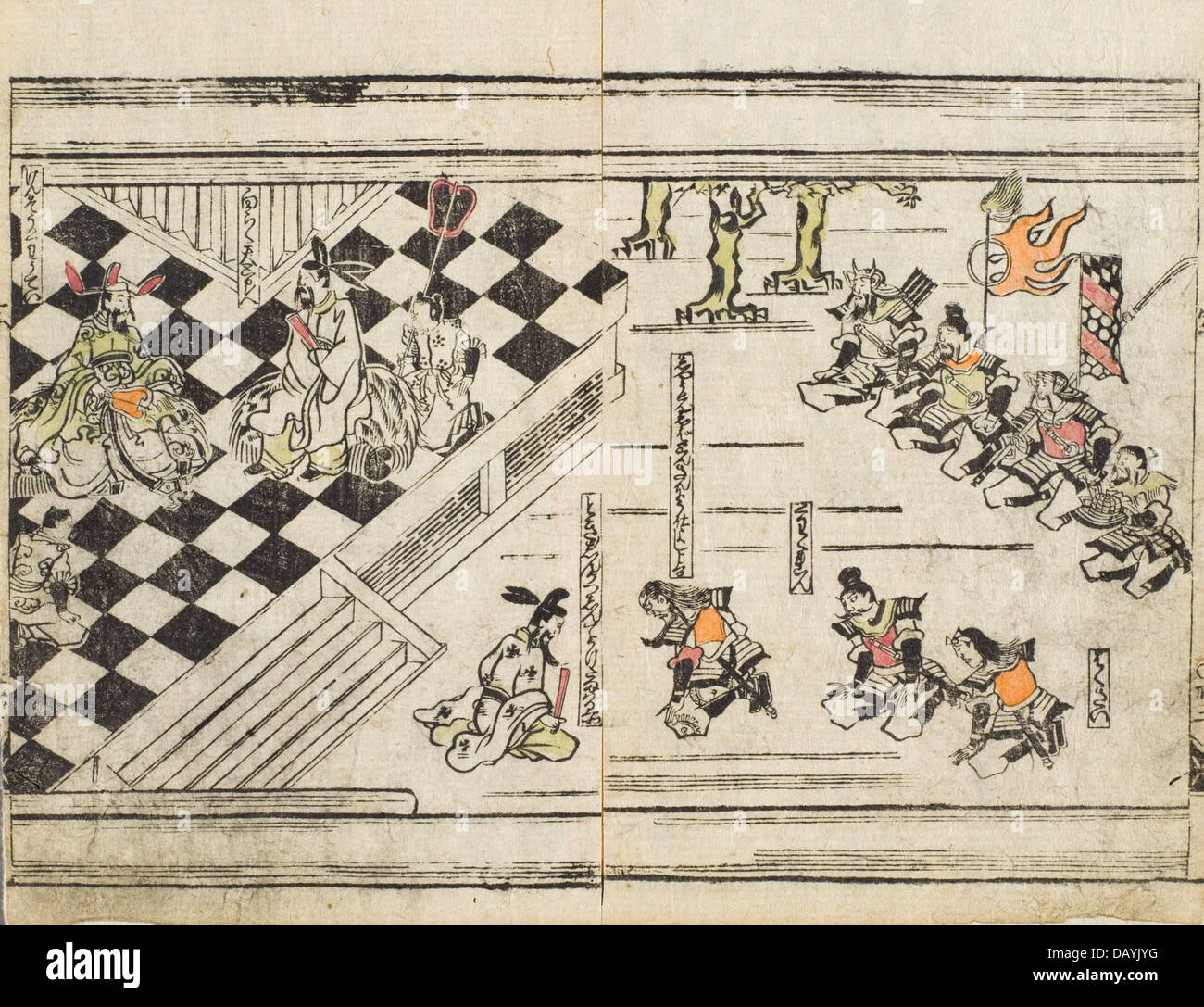 This artwork narrates an imaginative tale set in a foreign court ...