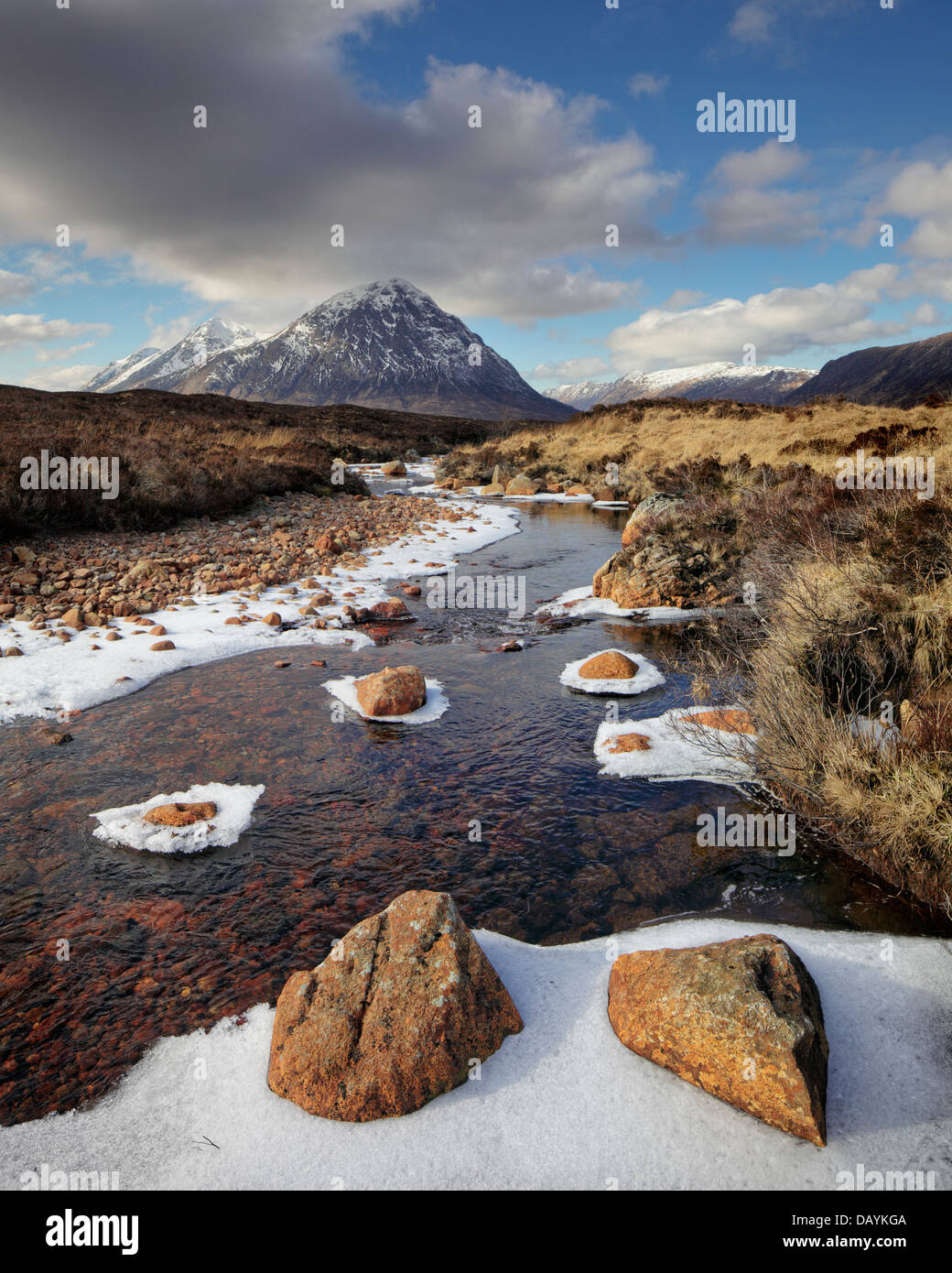 Stob Dearg and the Buachaille Etive Mor as seen from the River Coupall ...