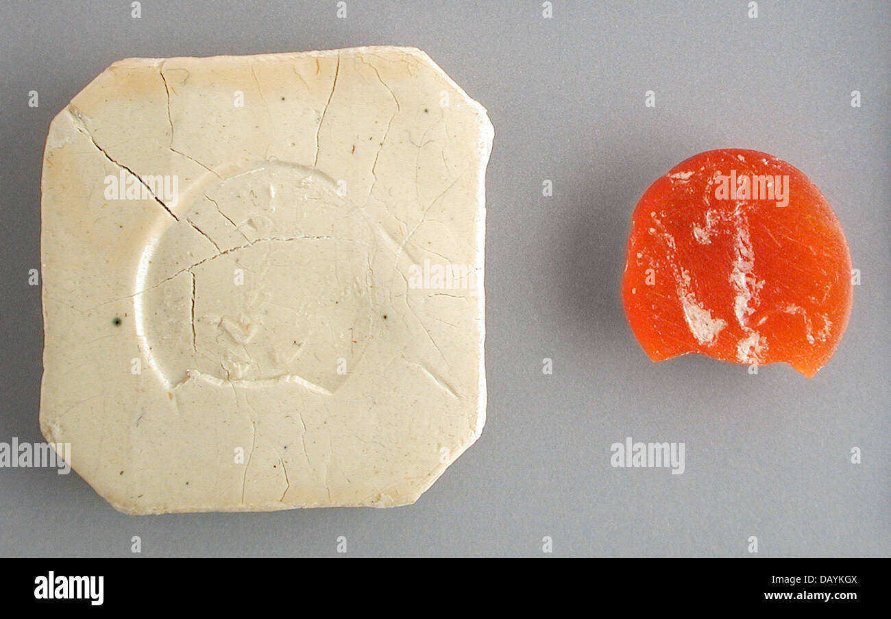 This intaglio is an ancient engraved gem, part of the LACMA collection ...