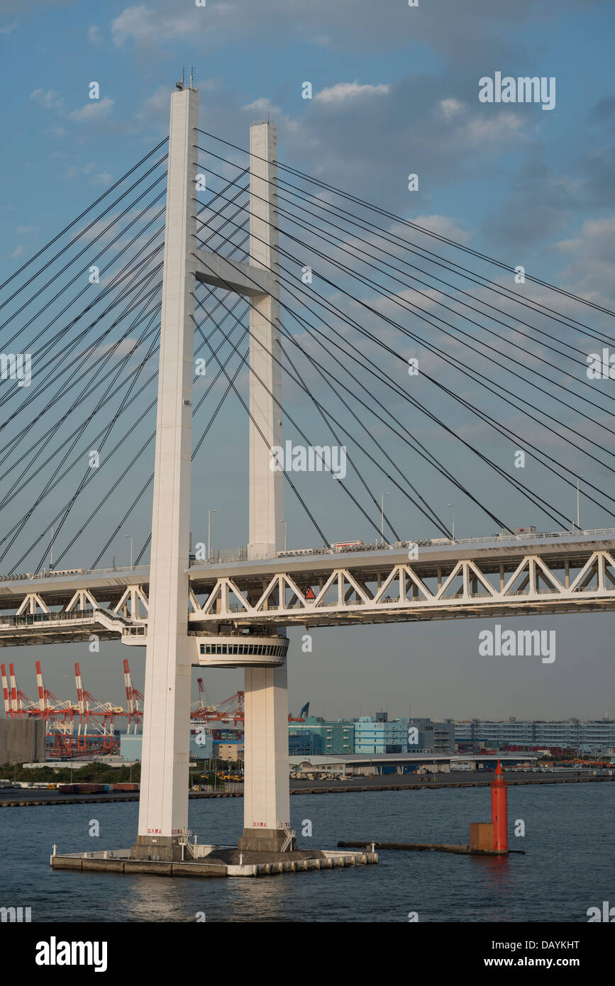 Yokohama Bay Bridge at Sunset, Japan Stock Photo - Alamy