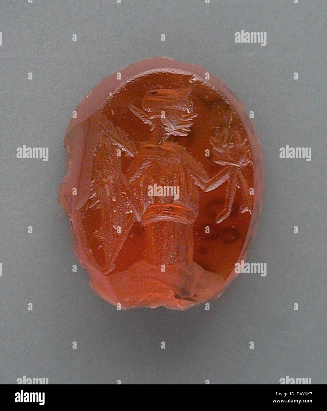 This intaglio is a carved gem, showcasing detailed relief work typical ...