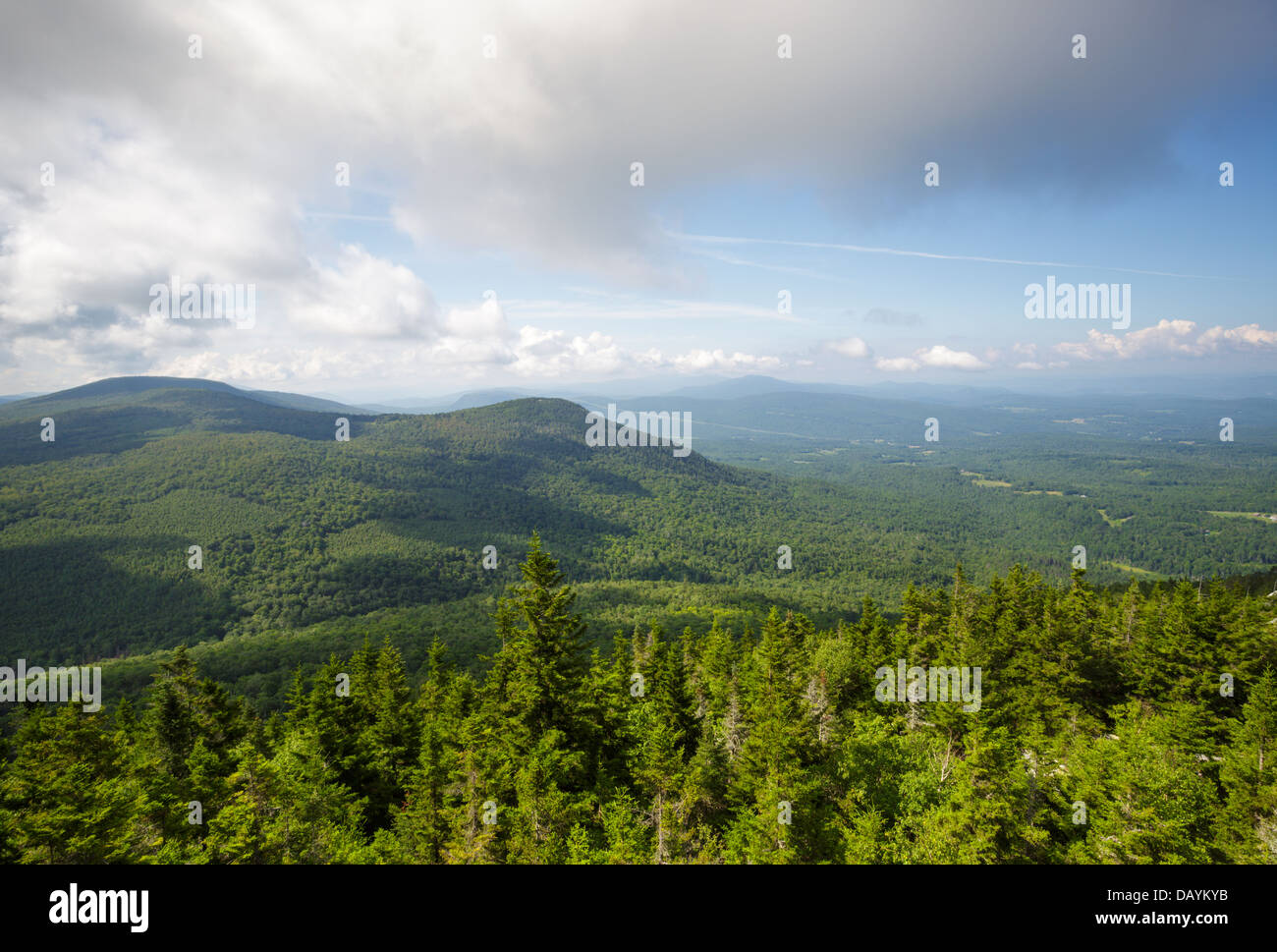 Scenic view from the summit of Black Mountain in Benton, New Hampshire ...