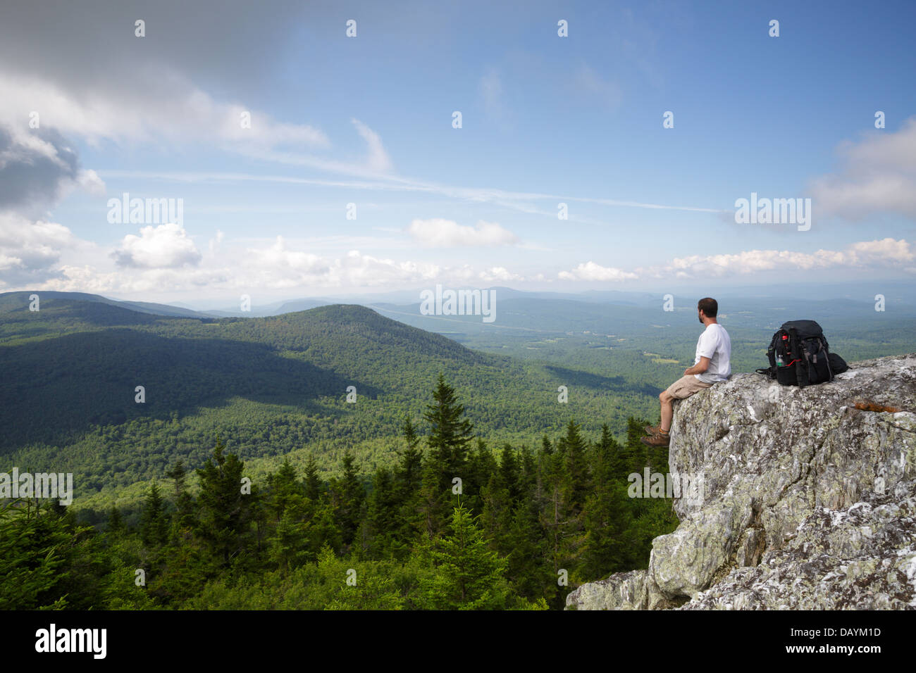 Scenic view from the summit of Black Mountain in Benton, New Hampshire ...