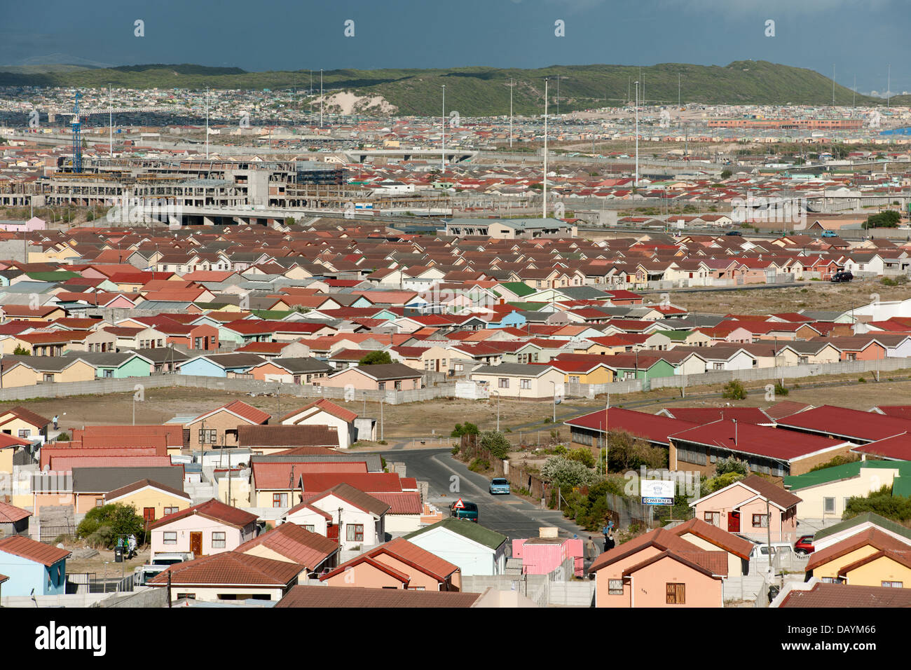 View over Khayelitsha, the largest township in SA, Cape Town, South ...