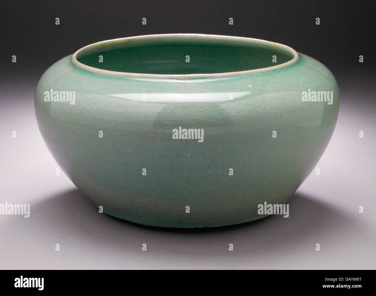 This ceramic jar, an example of ancient craftsmanship, features smooth ...