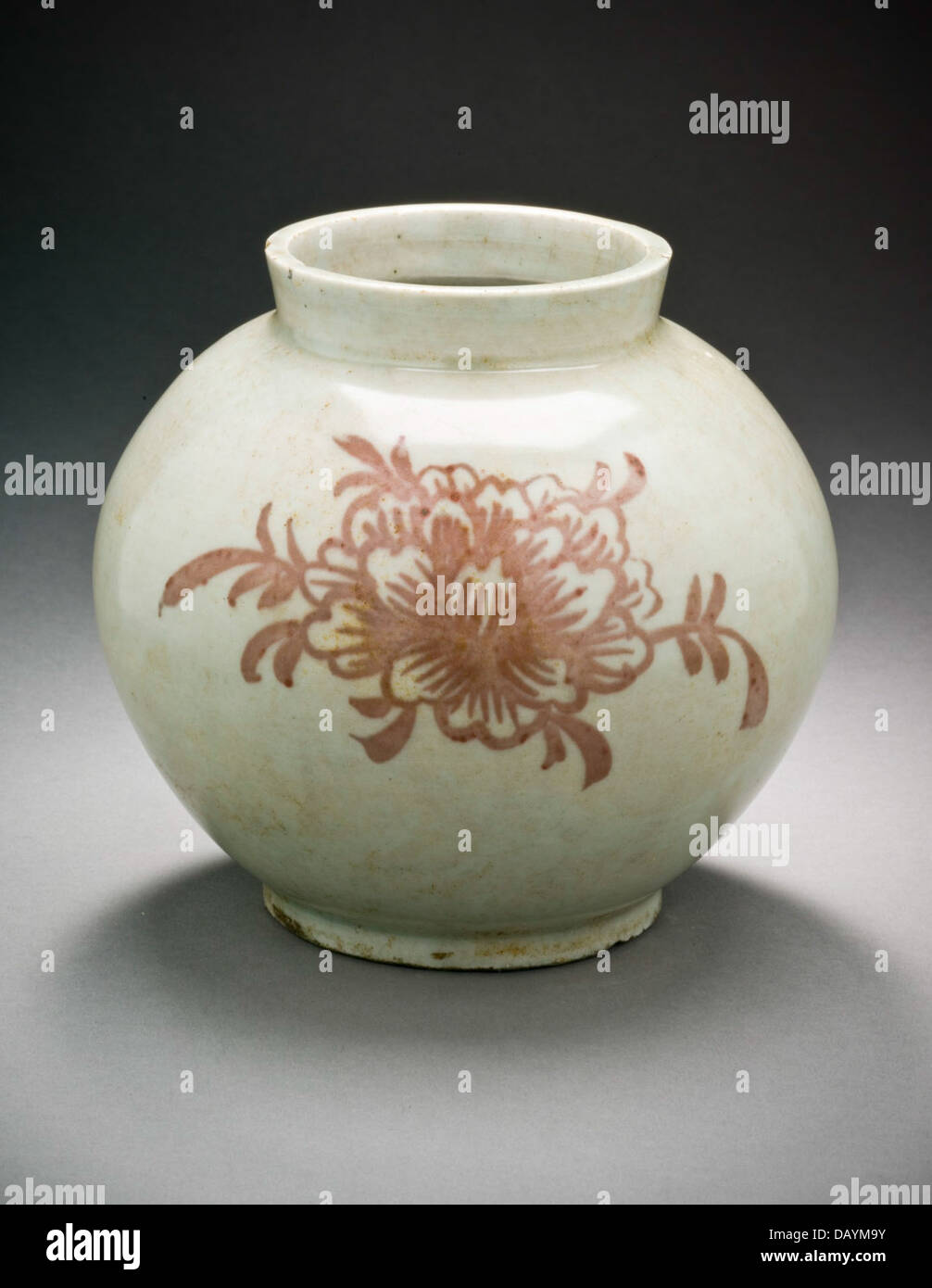 This jar, part of the LACMA collection, is decorated with peony sprays ...