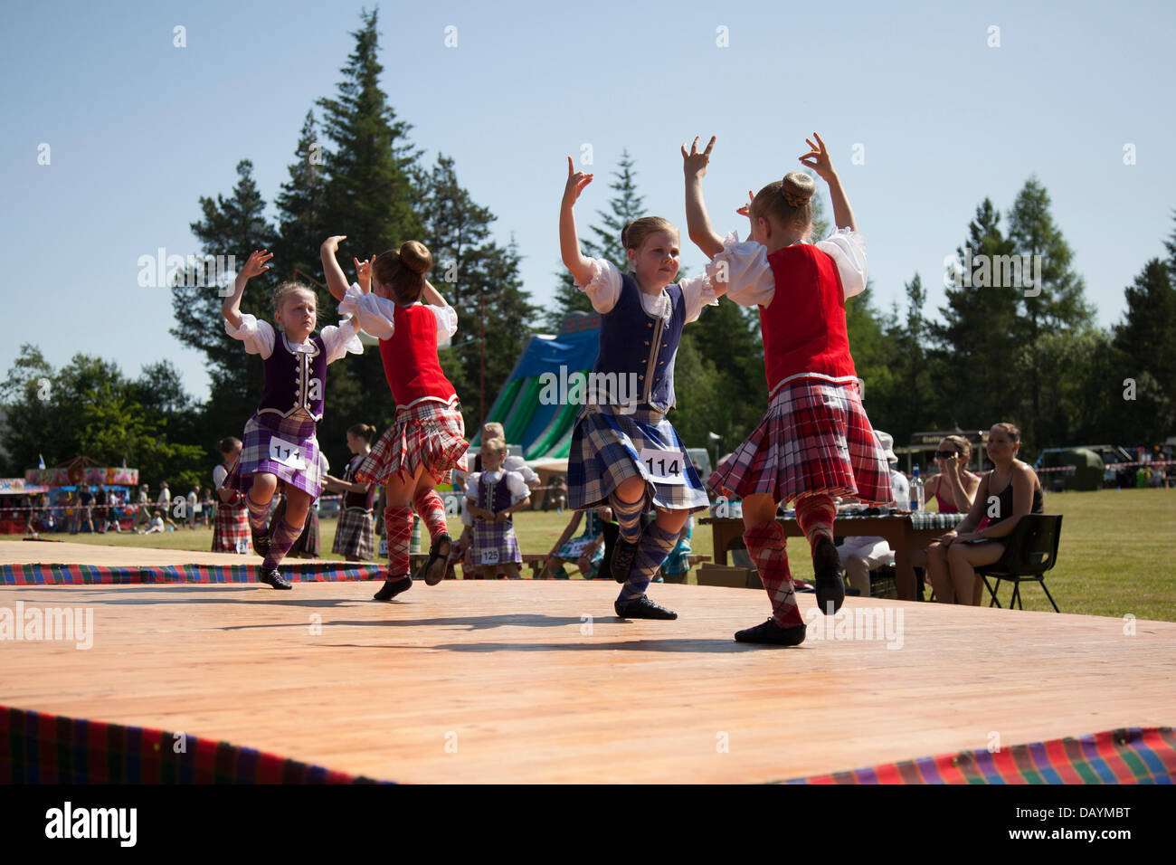 Tomintoul, UK. 20th July, 2013. Highland reel dancers at the annual ...