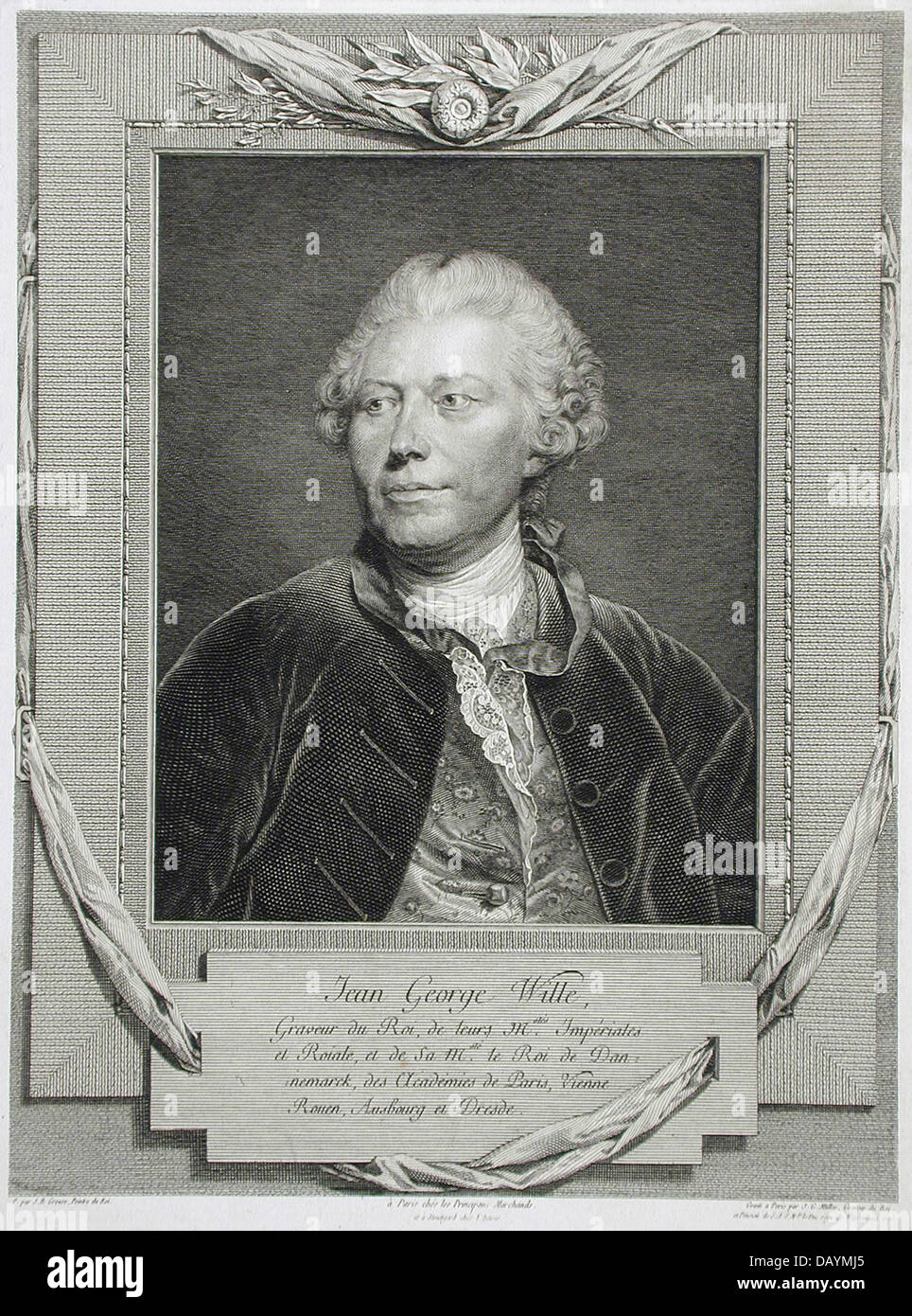 This print by Johann Georg Wille demonstrates his skill in etching and ...