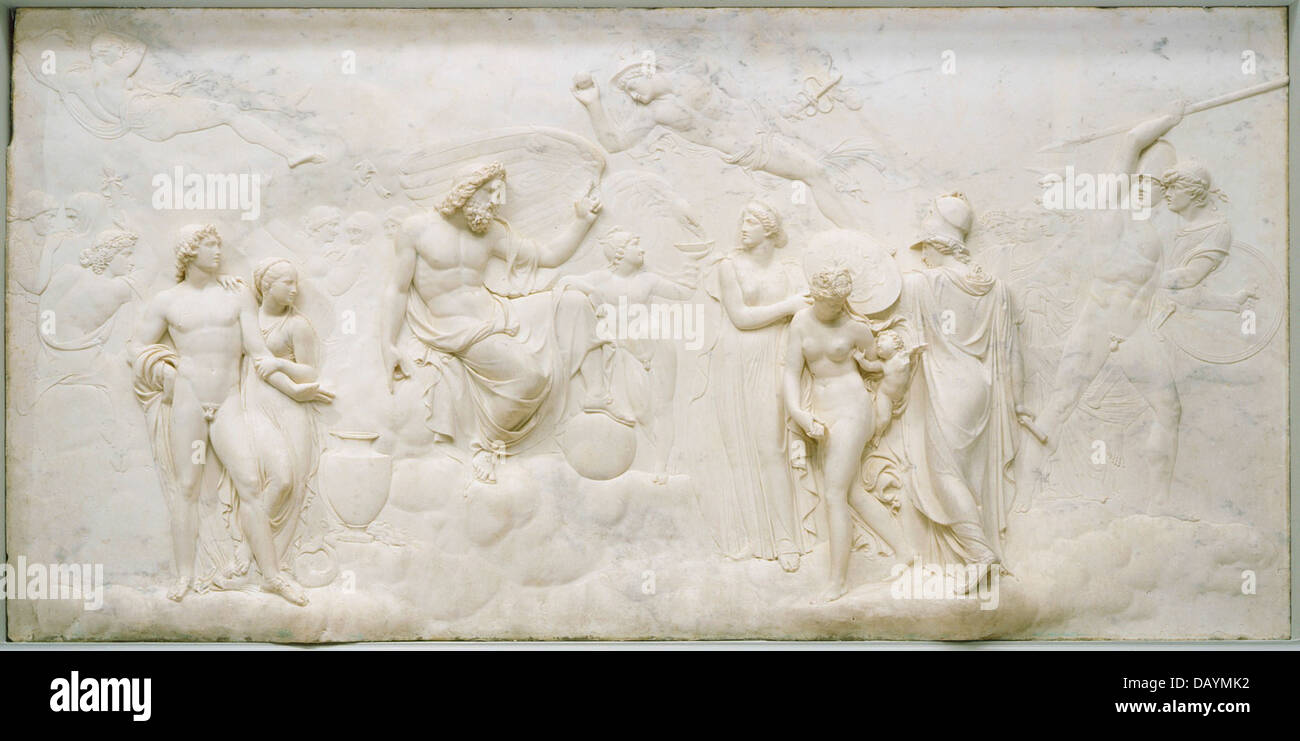This artwork depicts the Judgment of Jupiter, an iconic mythological ...