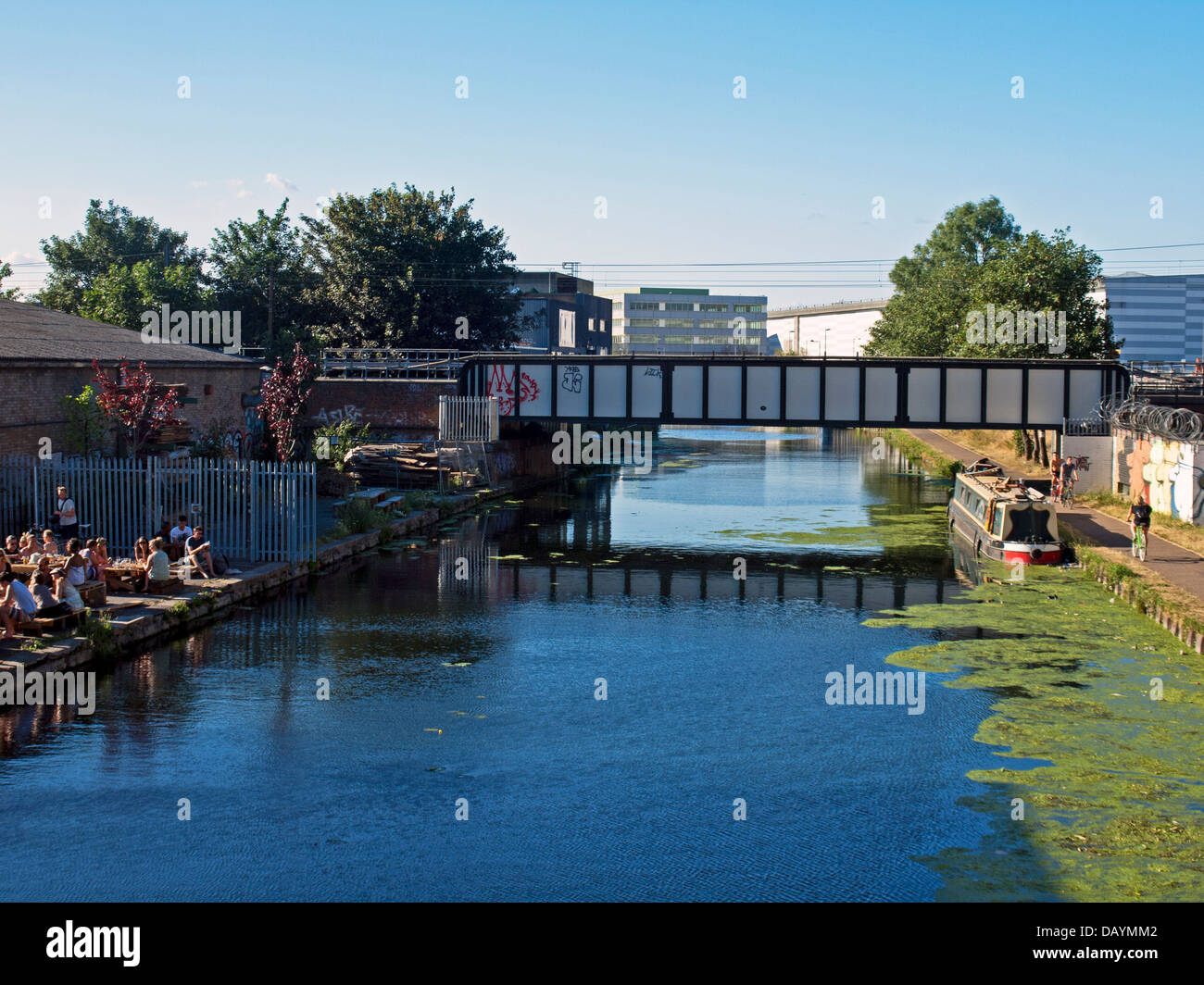 The River Lee Navigation at Hackney Wick, East London, England, United ...
