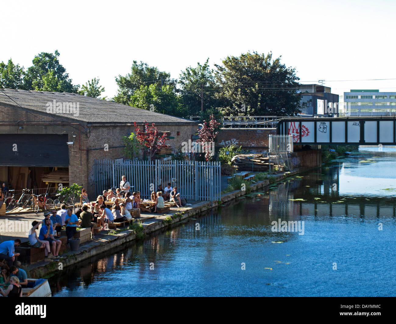 The River Lee Navigation at Hackney Wick, East London, England, United ...