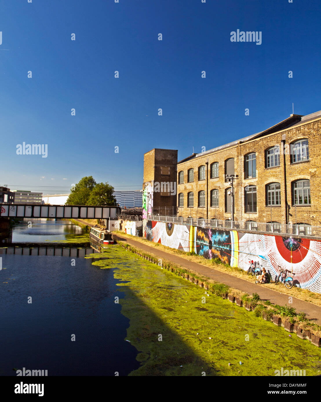 The River Lee Navigation at Hackney Wick, East London, England, United ...