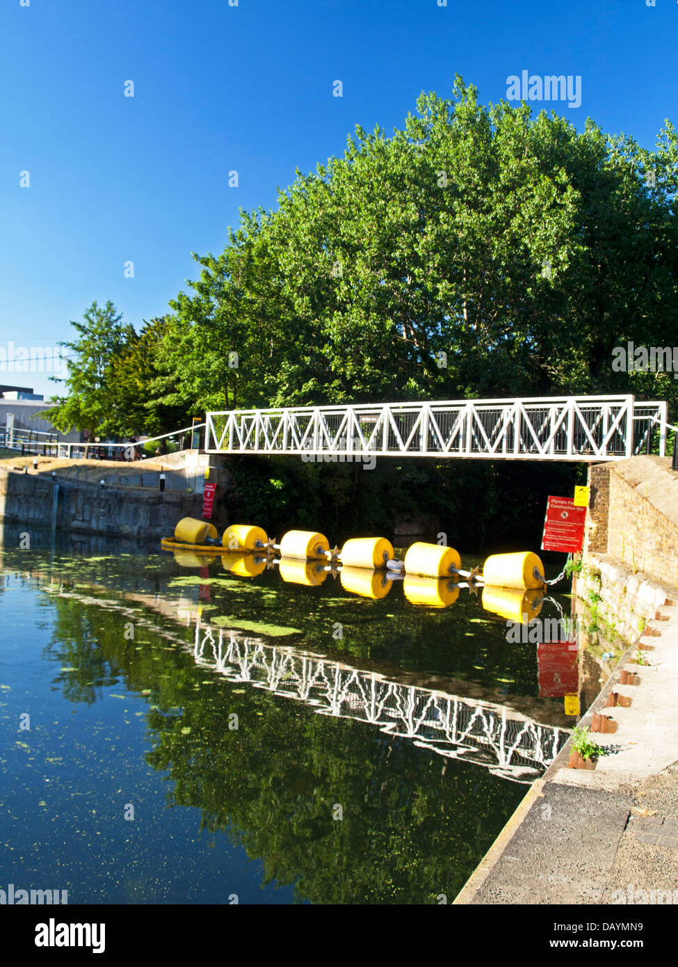 The River Lee Navigation at Hackney Wick, East London, England, United ...