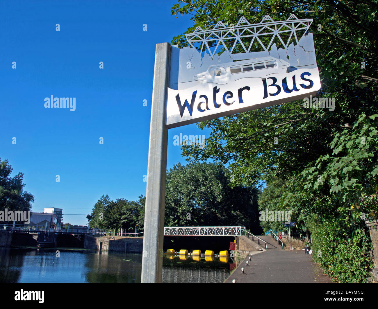 The River Lee Navigation at Hackney Wick, East London, England, United ...