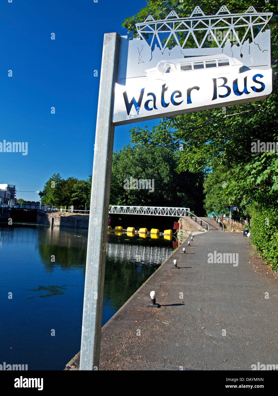 The River Lee Navigation at Hackney Wick, East London, England, United ...