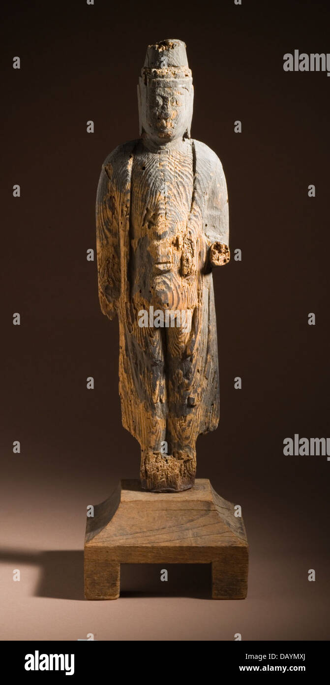 Kannon, a depiction of the Buddhist deity of mercy, carved from bronze ...