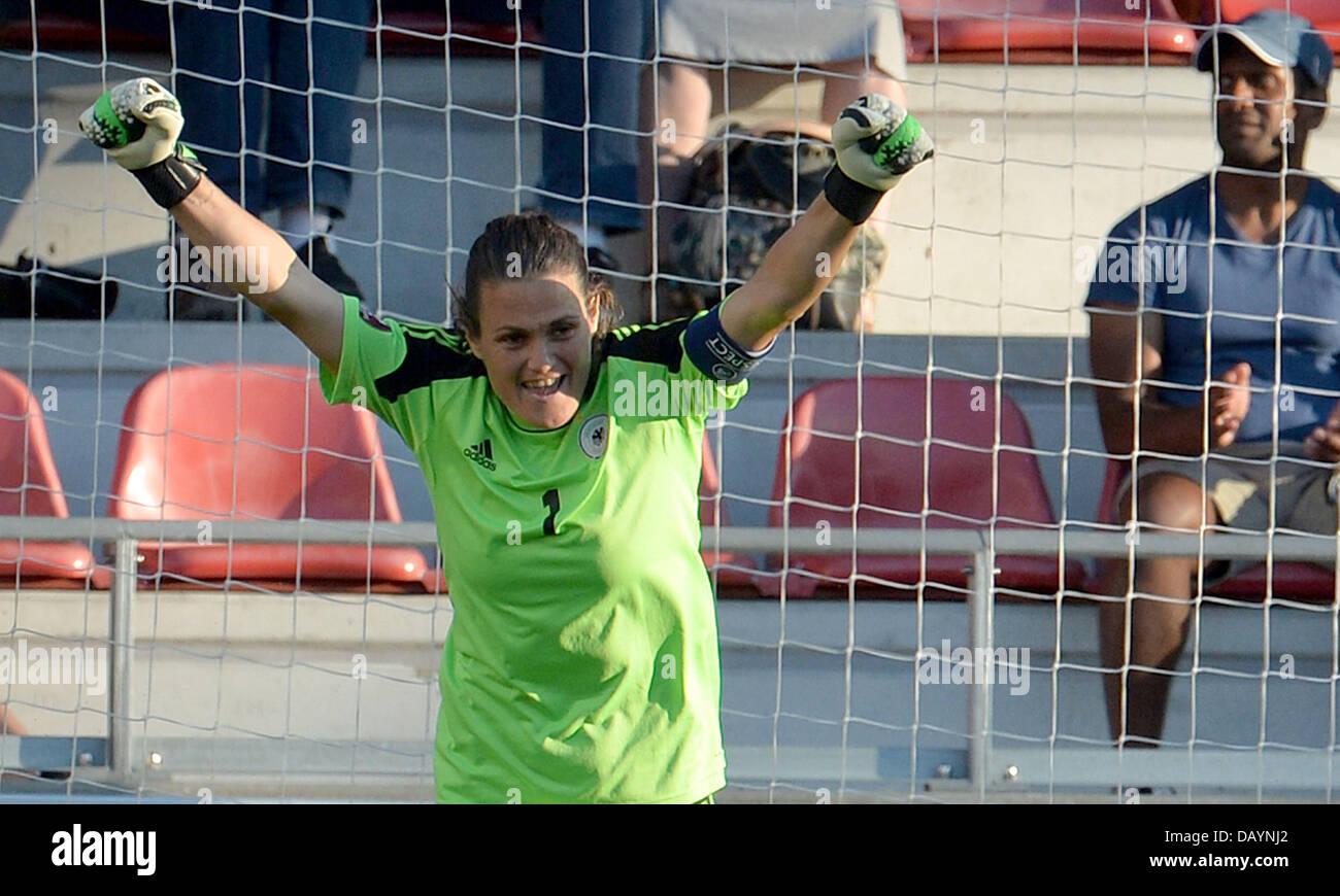 Goalkeeper Nadine Angerer of Germany reacts after the UEFA Women's EURO ...