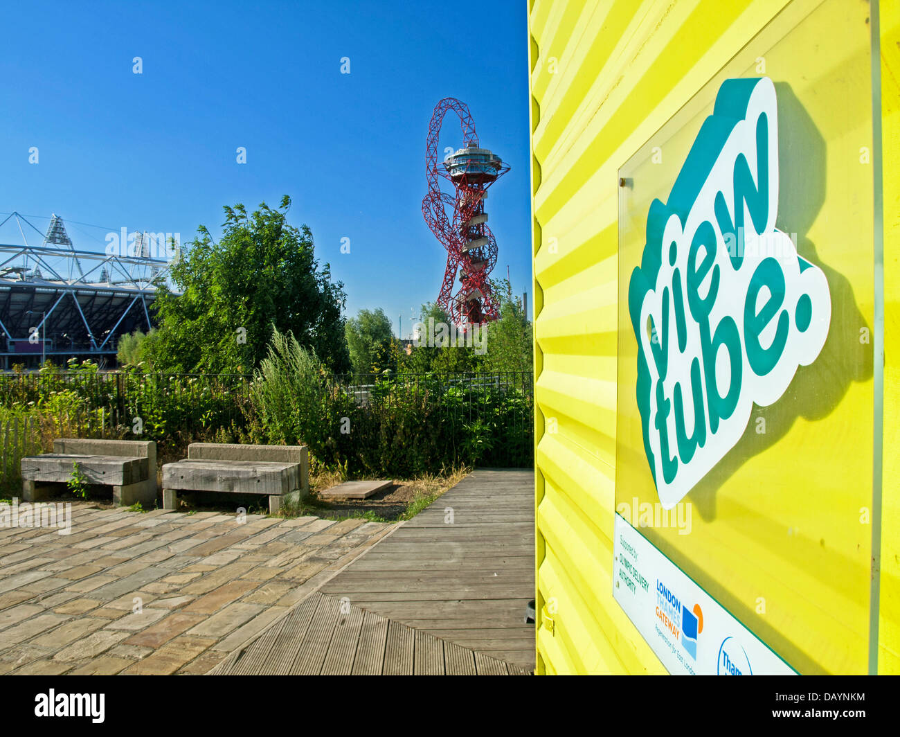 View of the ArcelorMittal Orbit and the Olympic Stadium from the View ...