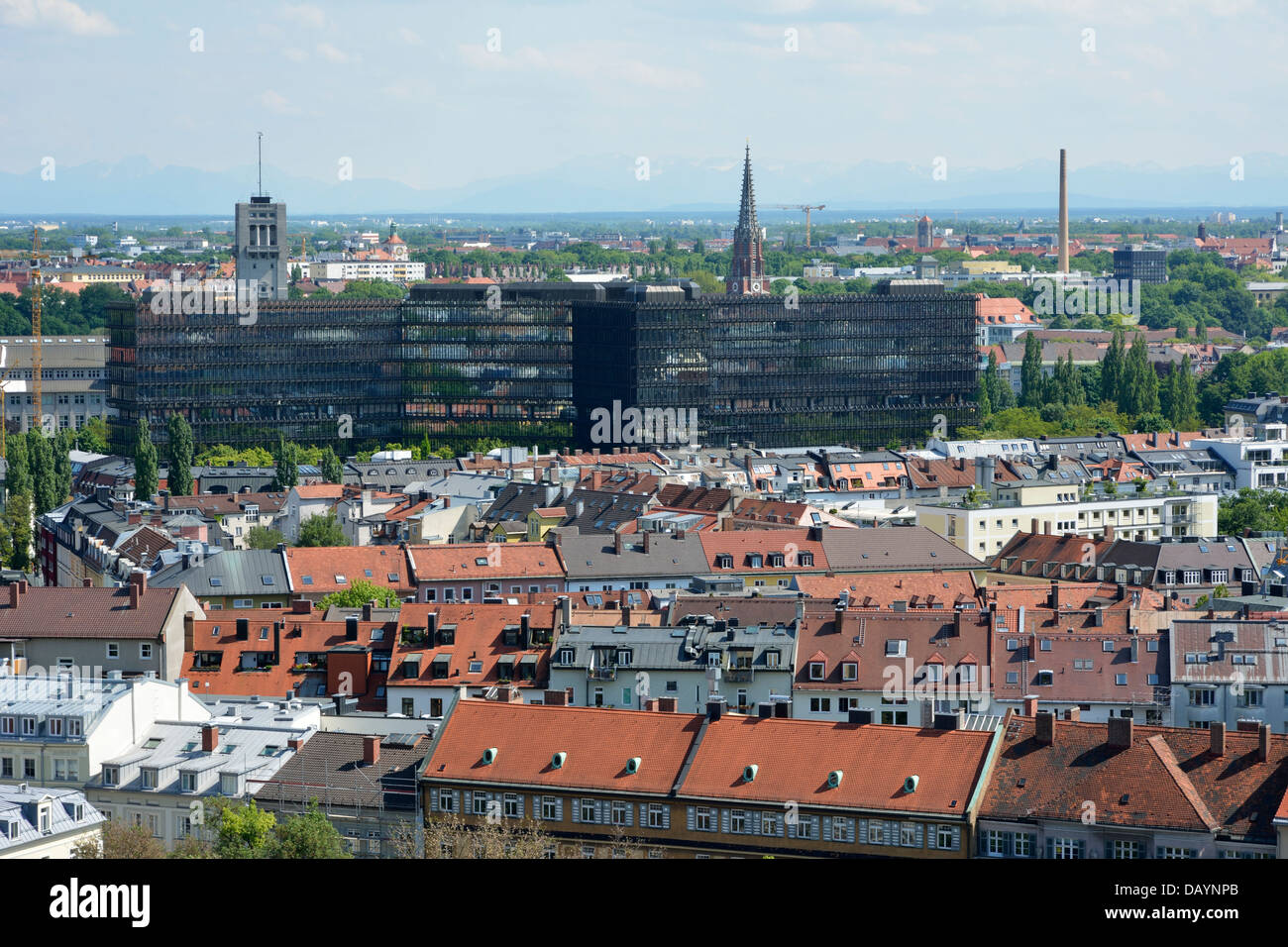 Aerial view over the city of Munich Stock Photo - Alamy