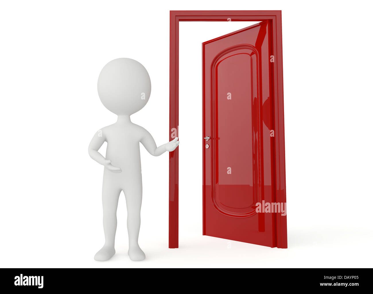 Man open door on Cut Out Stock Images & Pictures - Alamy