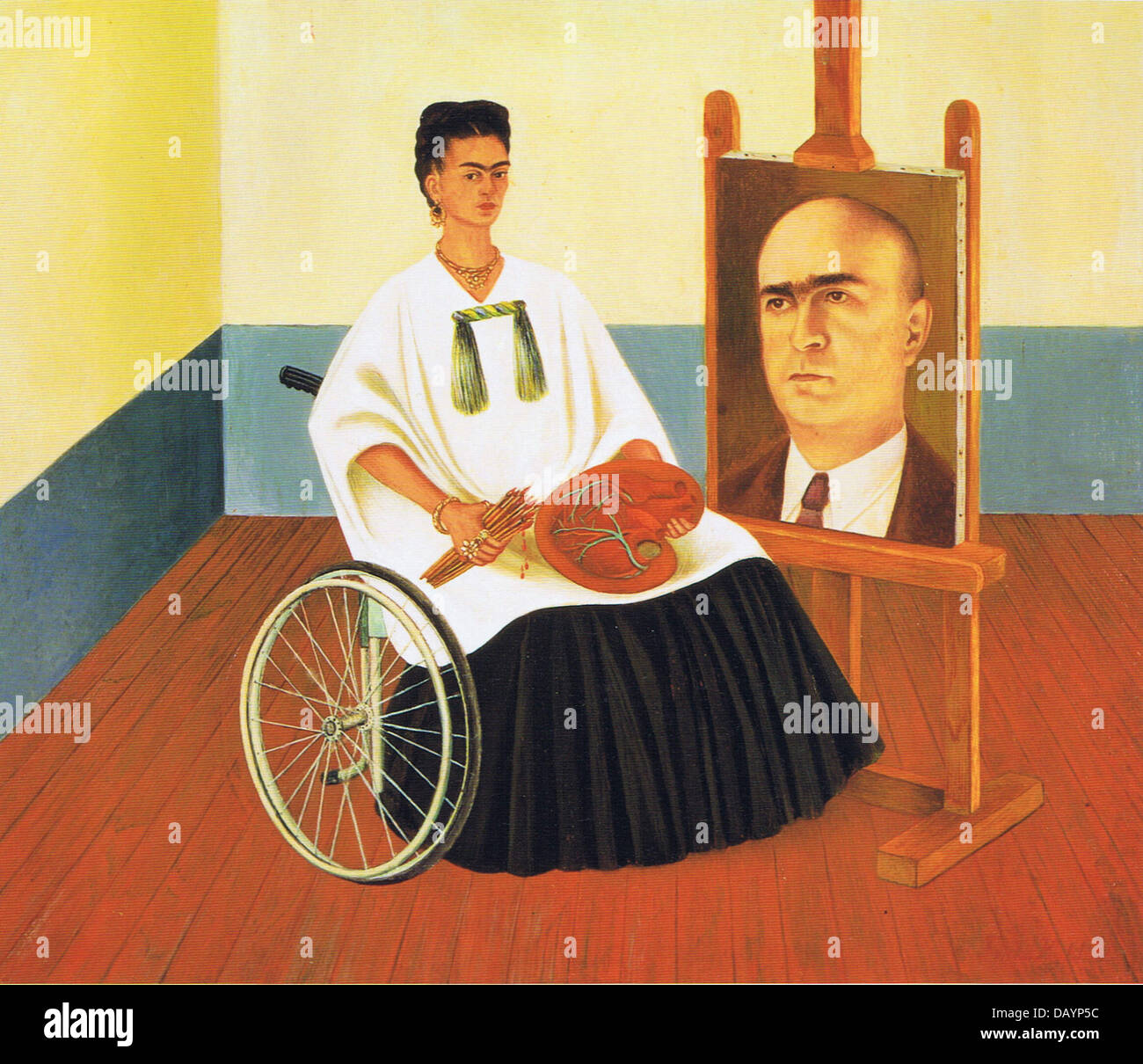 Frida Kahlo Self-portrait with portrait of Doctor Farill 1951 Stock ...