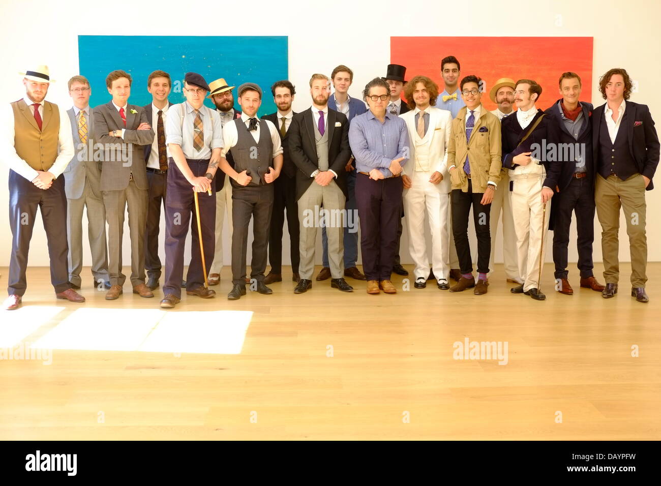 London, UK. 21st July, 2012. A group of stylish men took to the streets ...
