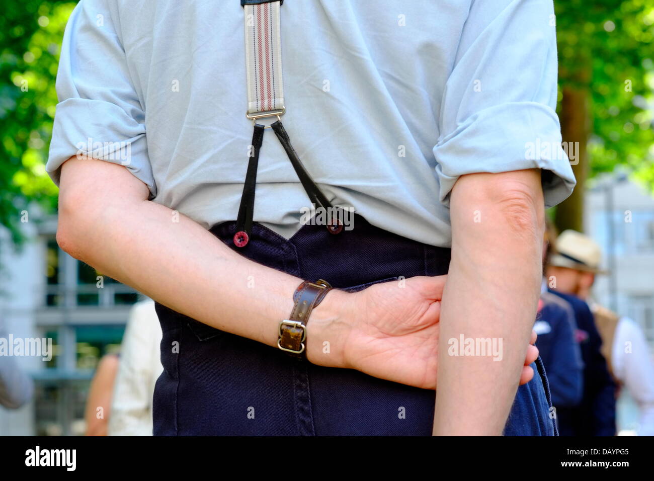 London, UK. 21st July, 2012. A group of stylish men took to the streets ...
