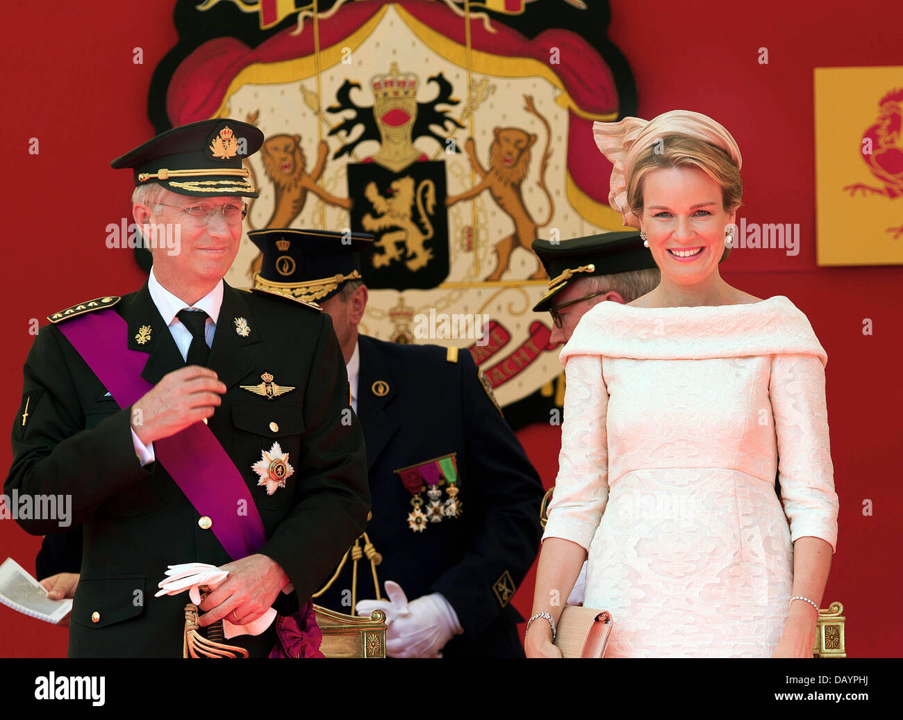 Brussels, Belgium. 21st July, 2013. King Philippe and Queen Mathilde of ...