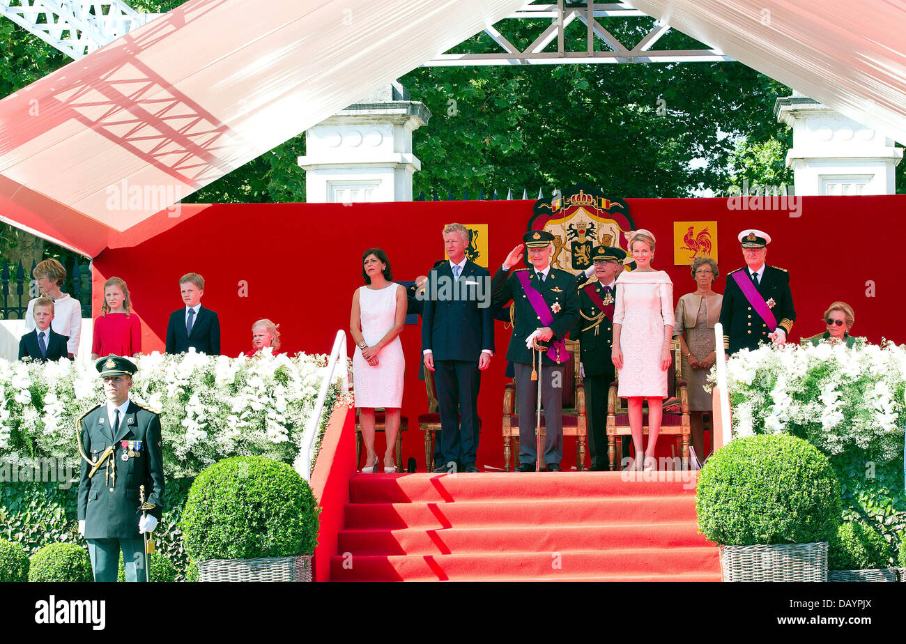 Brussels, Belgium. 21st July, 2013. The royal family of Belgium attend ...