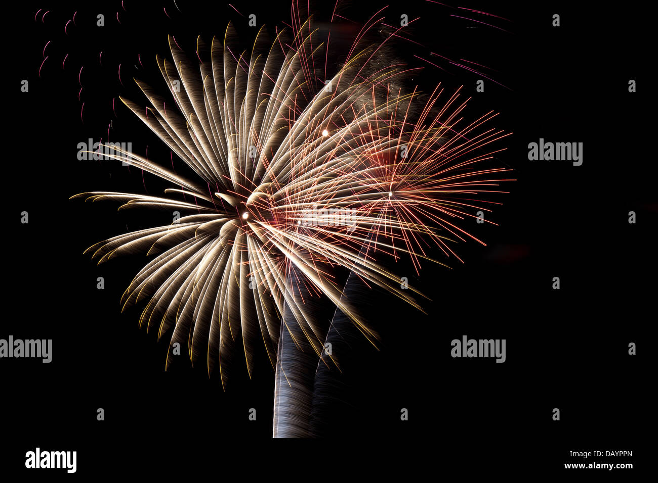 Fireworks in the night sky Stock Photo - Alamy