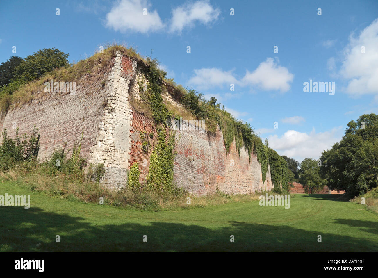 The impressive Citadelle (Citadel) walls by Vauban in Doullens, Somme ...