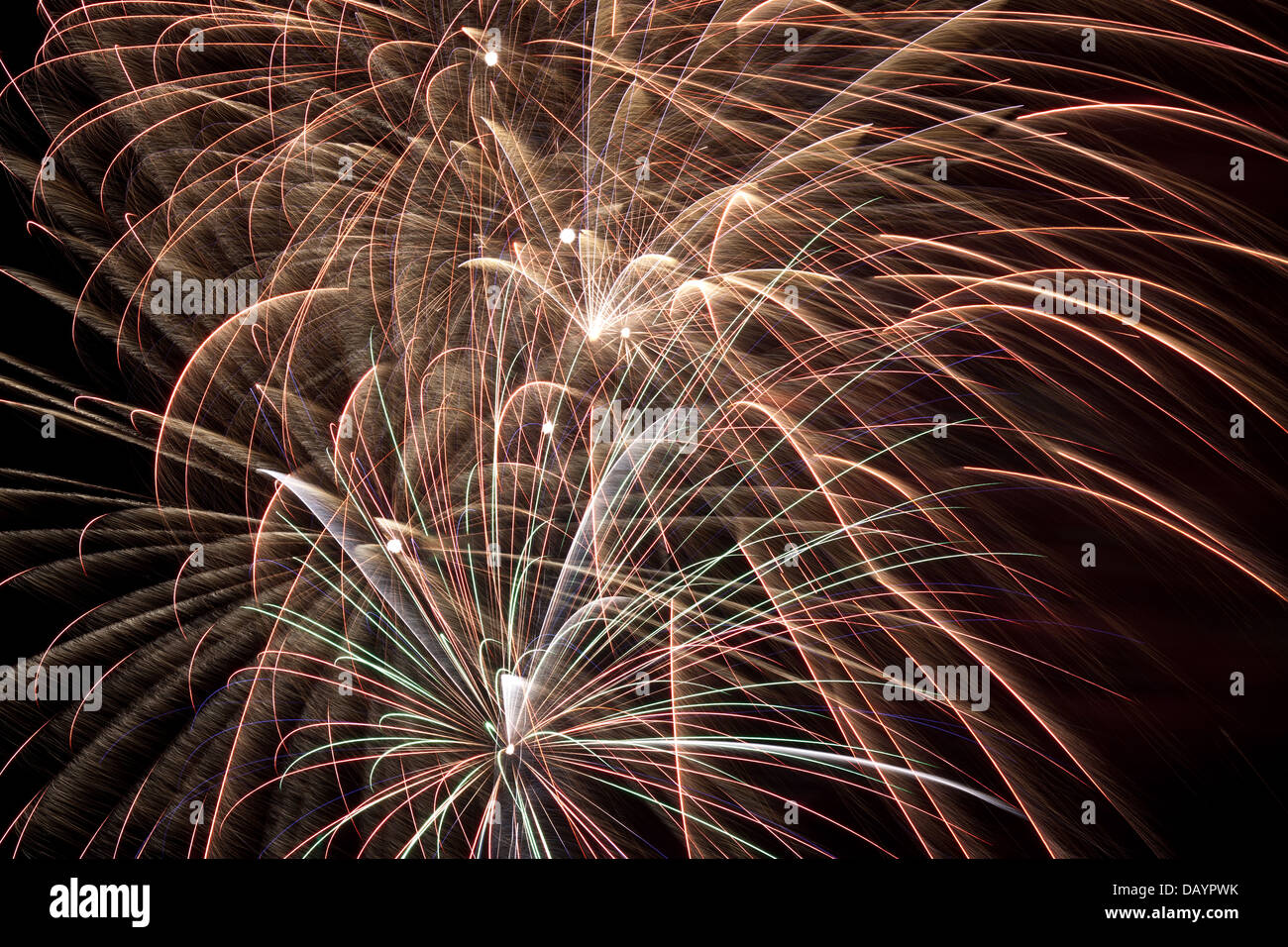 Fireworks in the night sky Stock Photo - Alamy