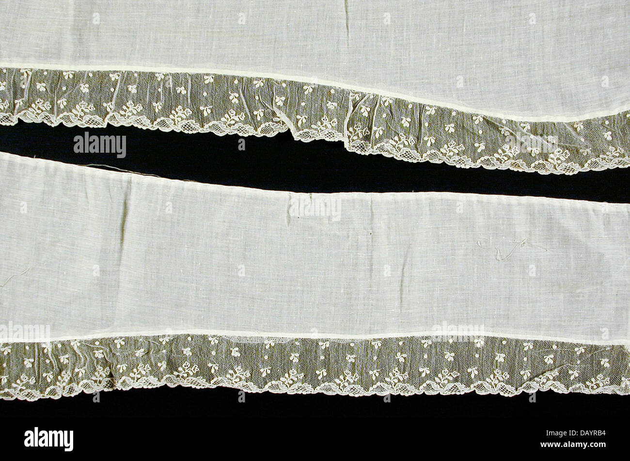 A set of lace lengths, showcasing intricate textile work. These pieces ...