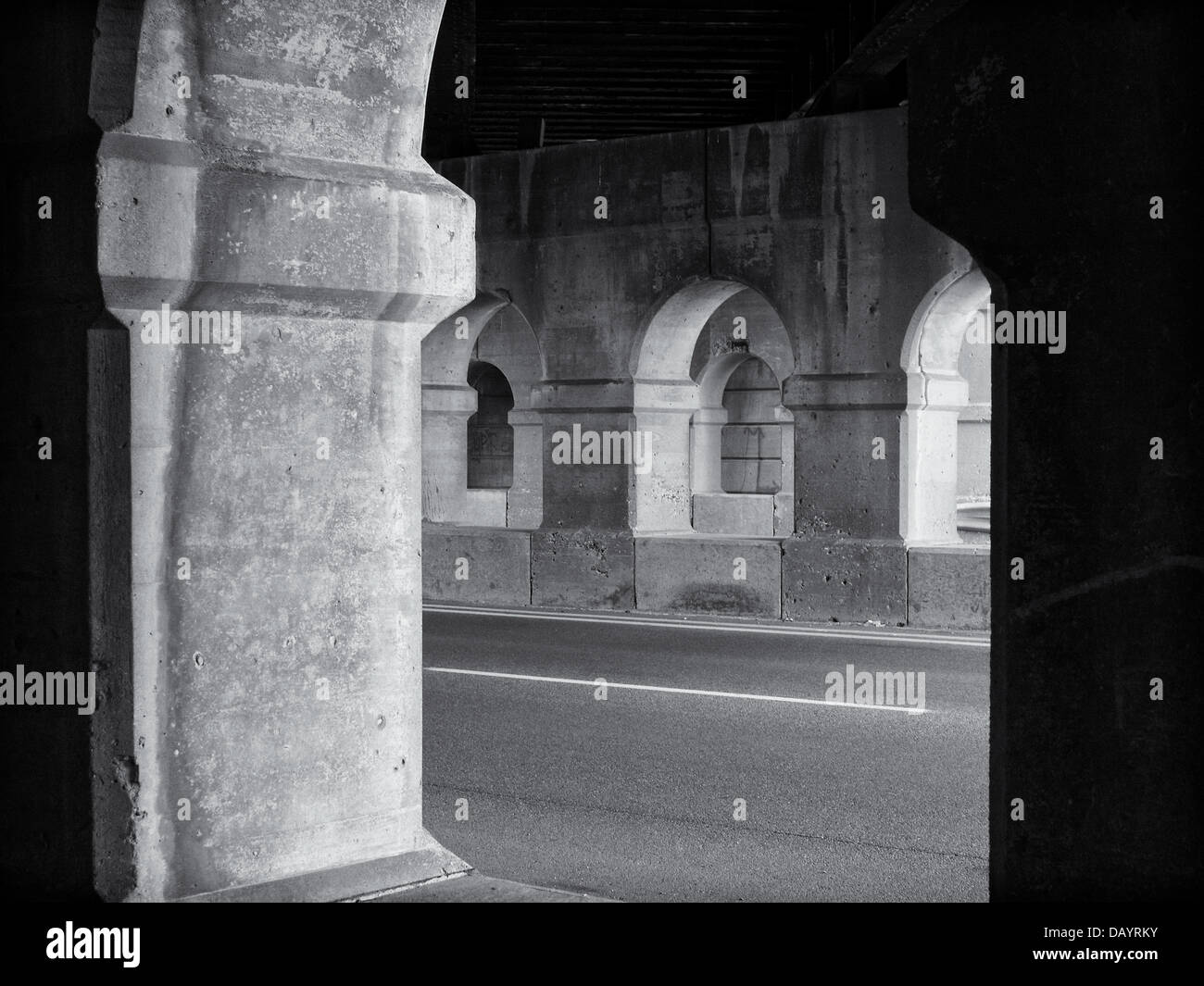 Concrete pillars under railroad hi-res stock photography and images - Alamy