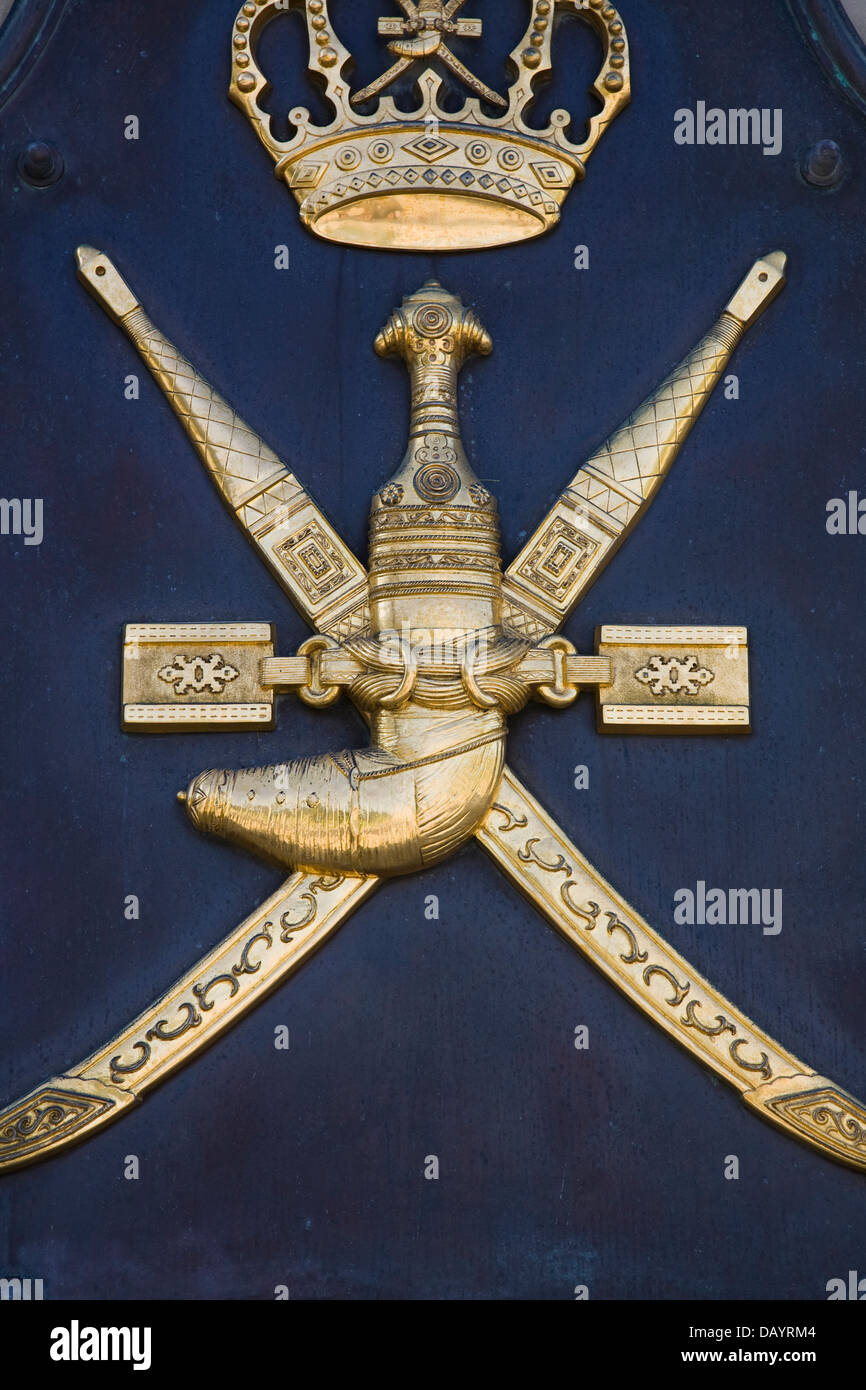 This crest of the Sultanate of Oman (Qaboos bin Said) adorns Al Husn ...