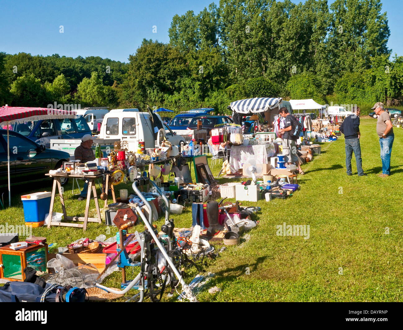 Brocante / Bric-a-brac / Car-boot sale - France Stock Photo - Alamy