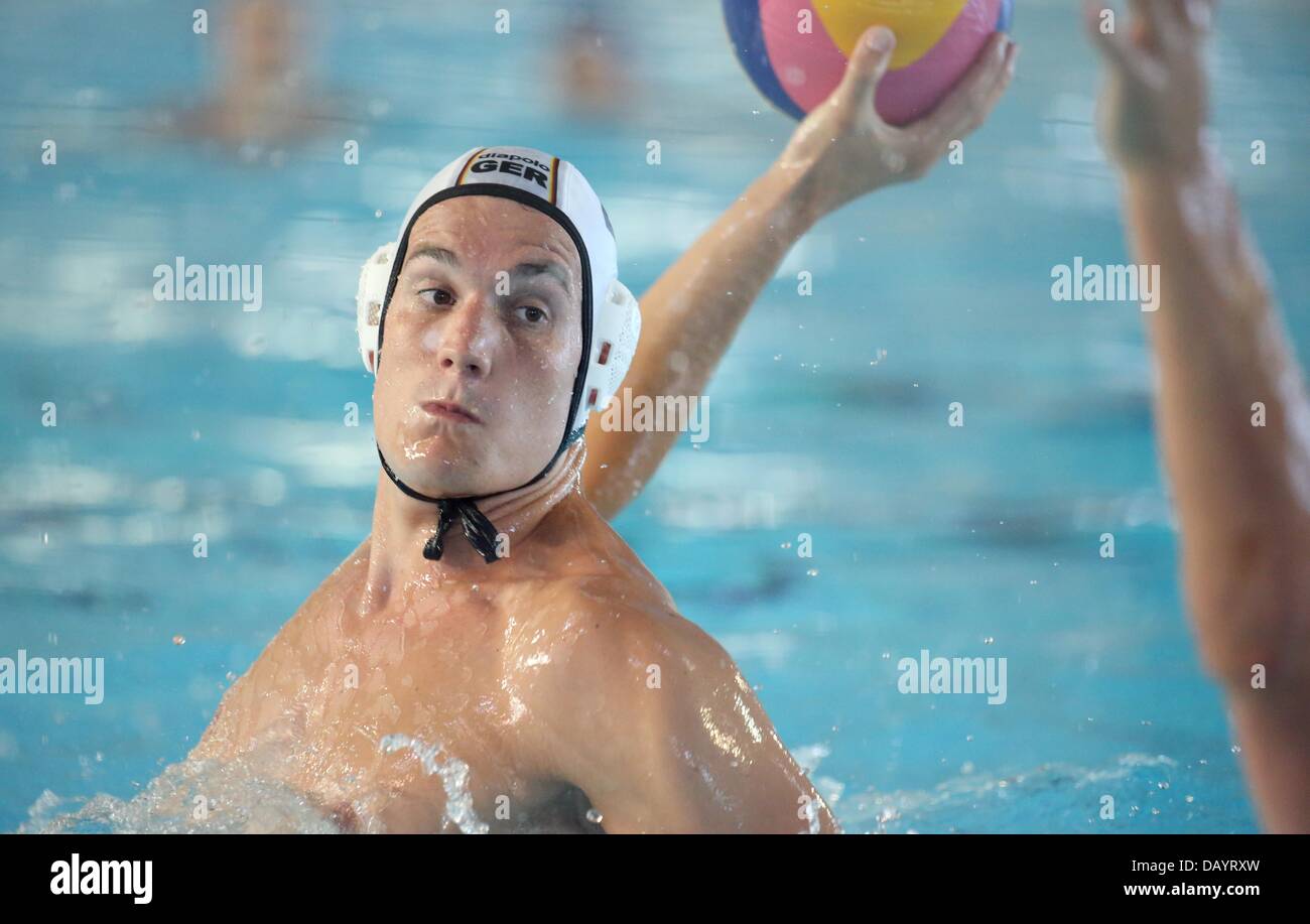 Julian Real of Germany throws the ball during a trainings session of ...