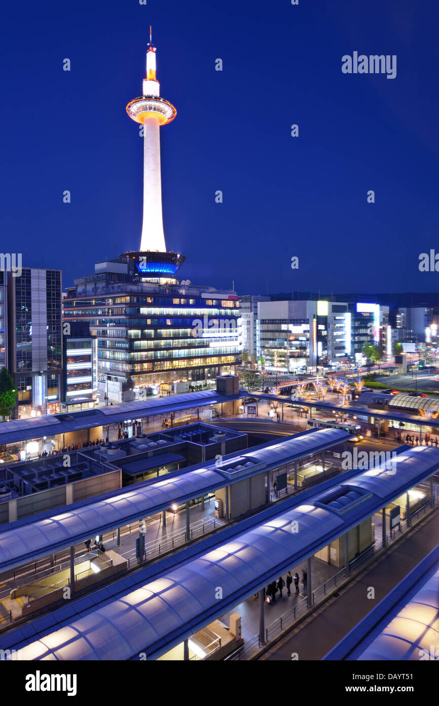 Cityscape of Kyoto, Japan at Kyoto Tower Stock Photo - Alamy