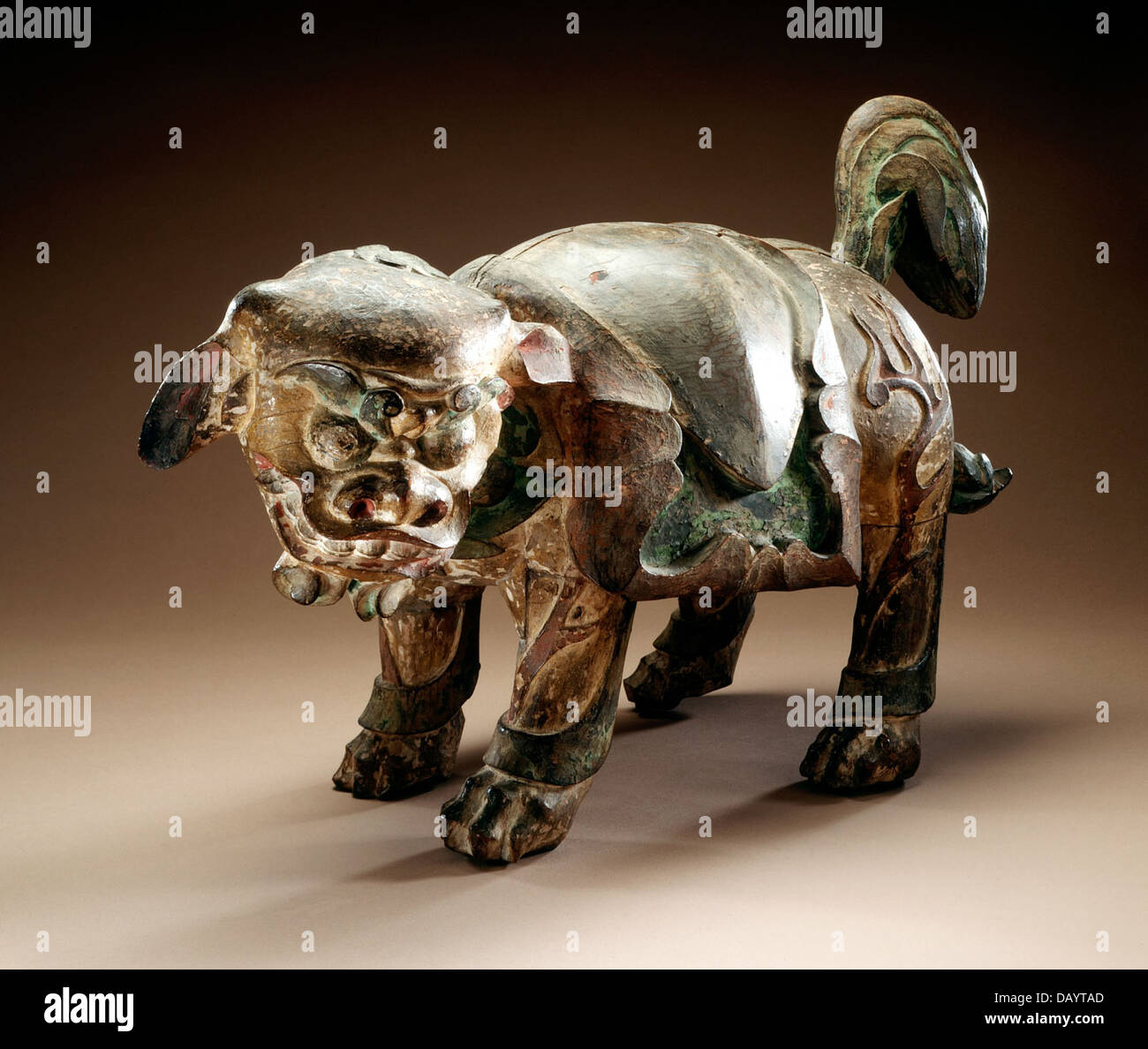 A bronze cast lion sculpture in the Los Angeles County Museum of Art's ...