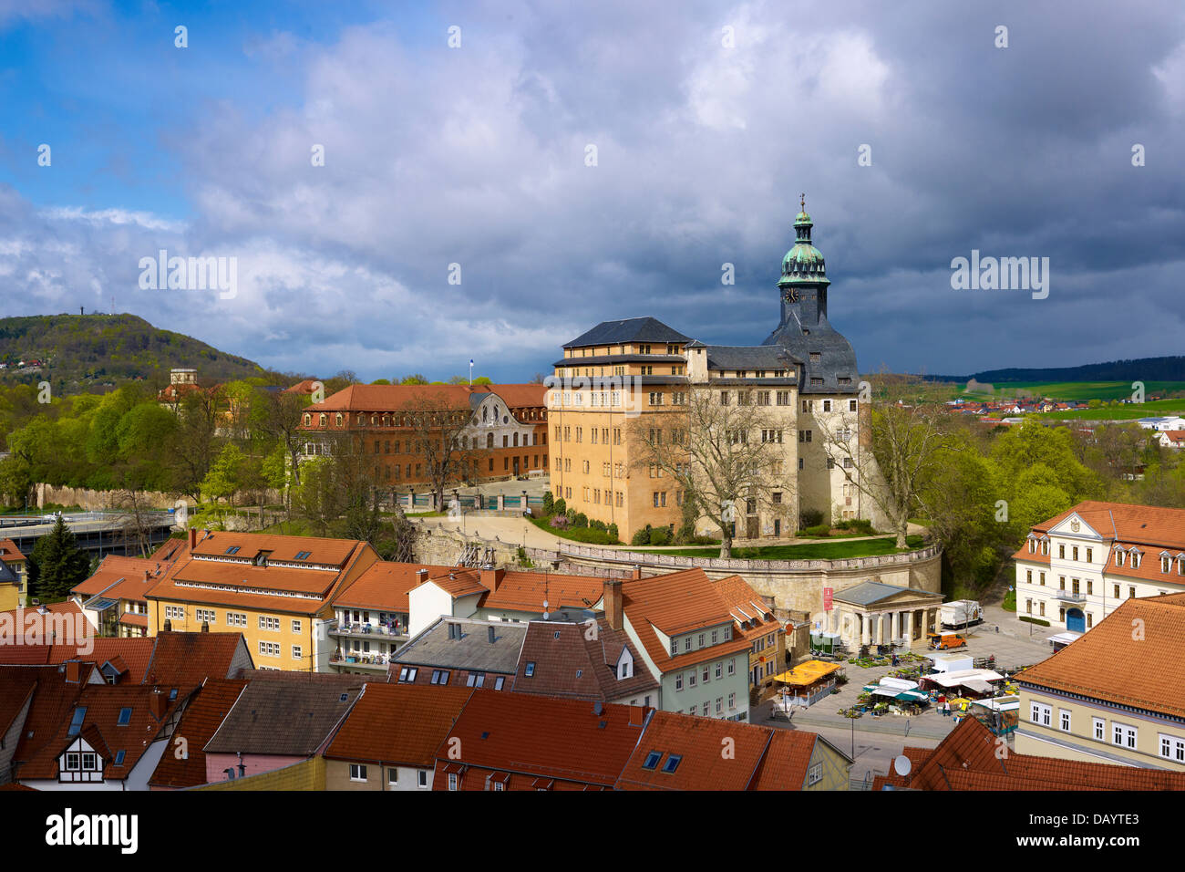 Cityscape with Sondershausen Castle, Thuringia, Germany Stock Photo - Alamy