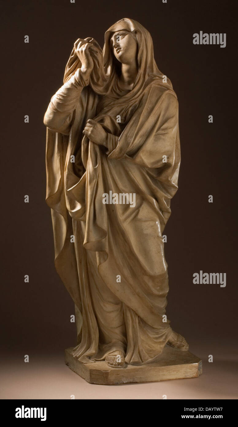 The sculpture 'Magdalen,' displayed at LACMA, portrays the figure of ...