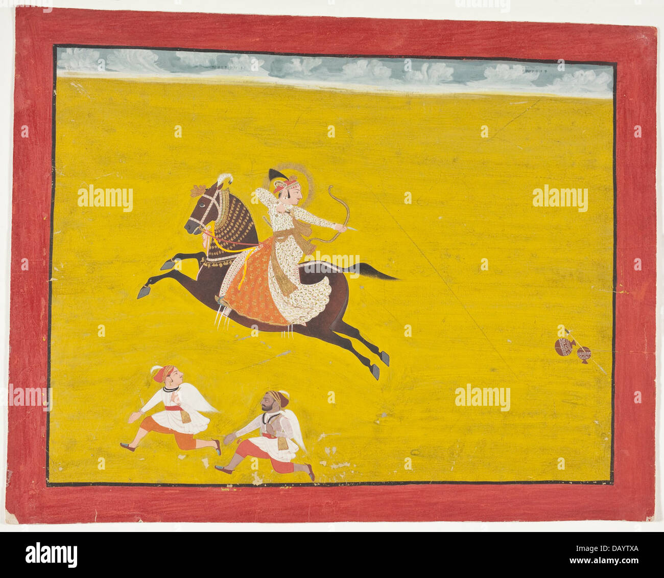 This painting depicts Maharana Ari Singh II of Mewar displaying his ...