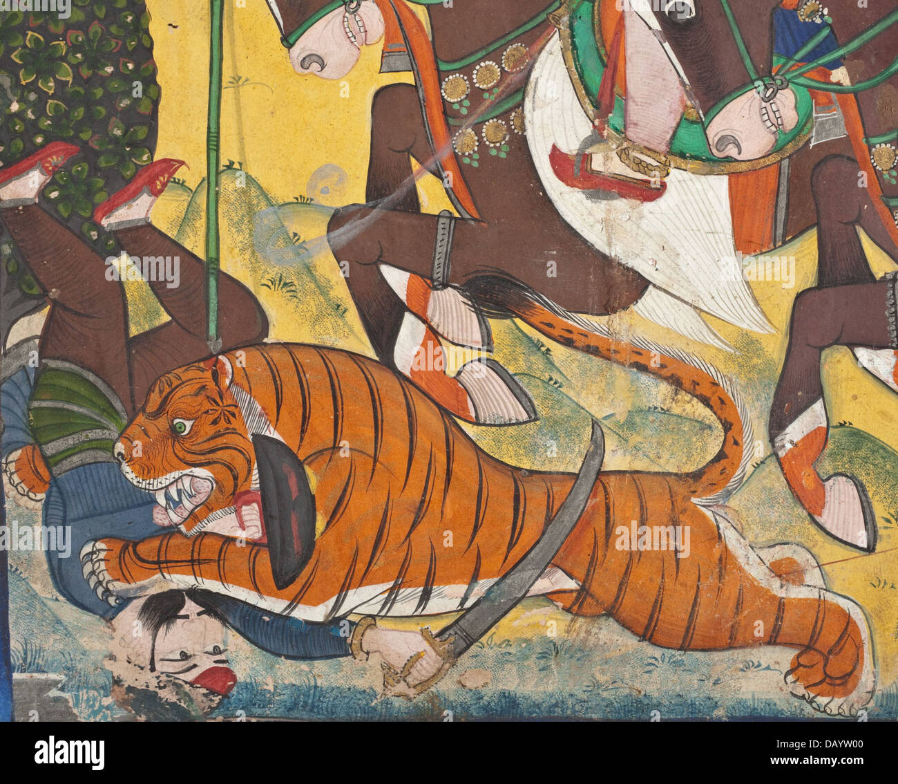 This painting depicts the royal figures Maharao Ram Singh II of Kota ...