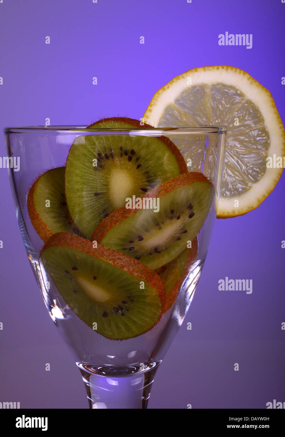 Fruit slices in a glass Stock Photo - Alamy