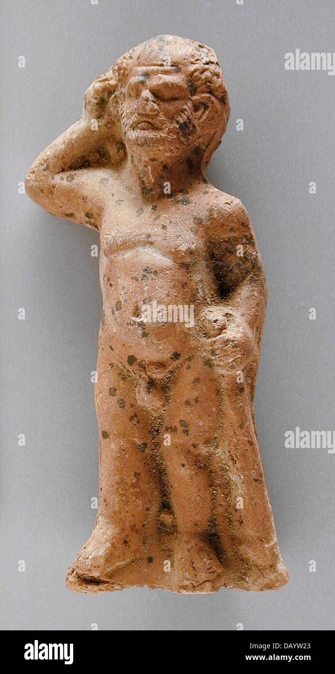 This male figure sculpture at LACMA represents a stylized human form ...