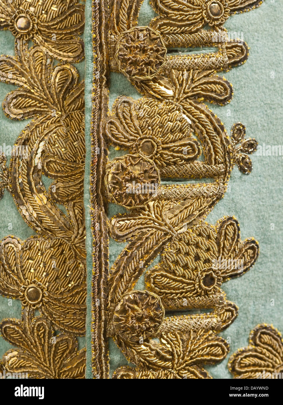 This man's suit reflects historical fashion, combining textiles ...