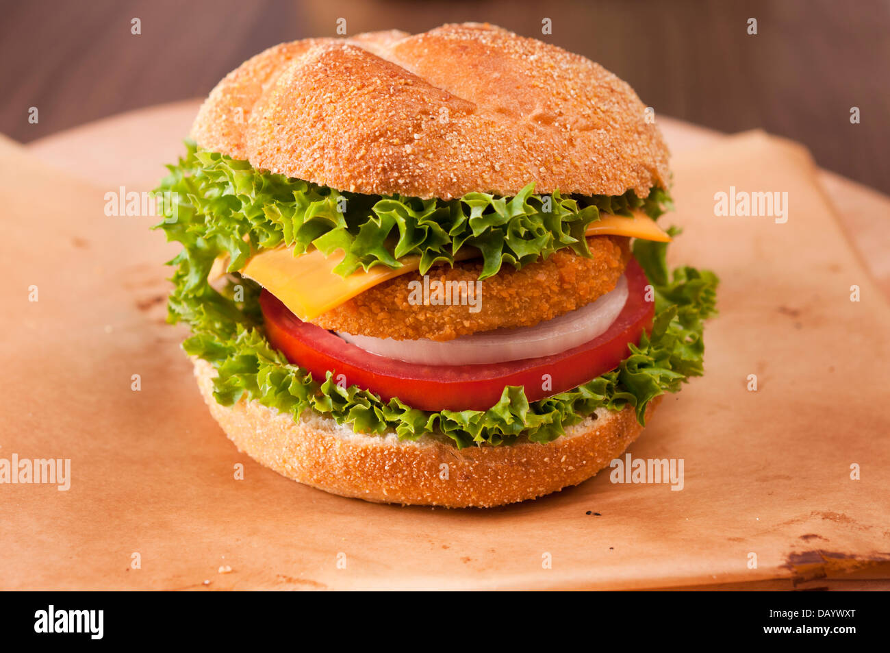 Danish Fish Burger With Vegetables