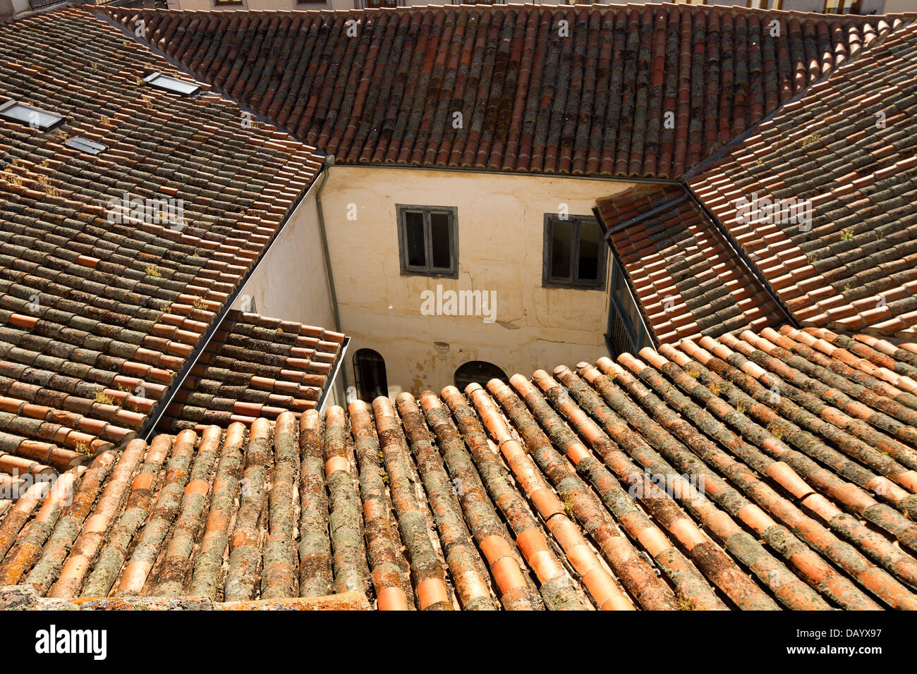 House roofs on a medieval city Stock Photo - Alamy