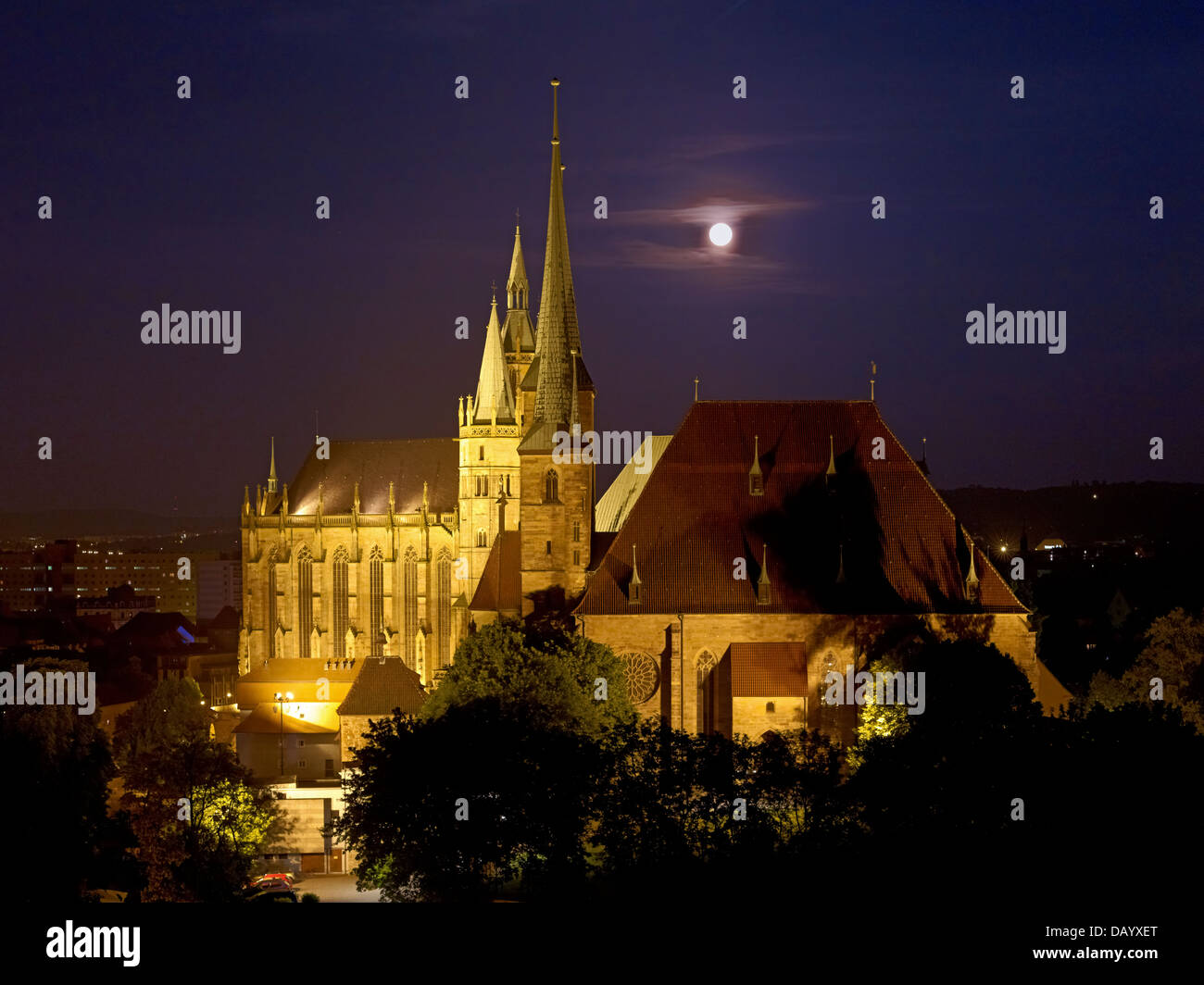 St Mary's cathedral and St Severus church, Erfurt, Thuringia, Germany ...