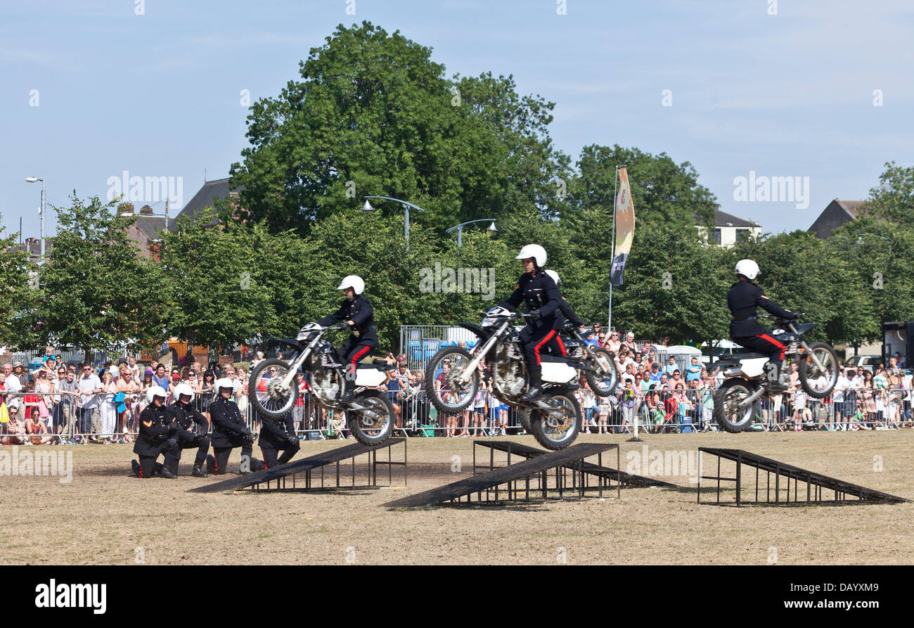 The british army royal signals motorcycle display team hi-res stock ...